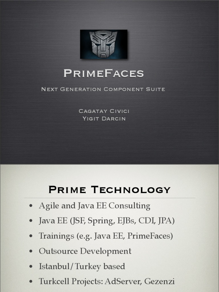 Primefaces: Next Generation Component Suite | PDF | Ajax (Programming ...