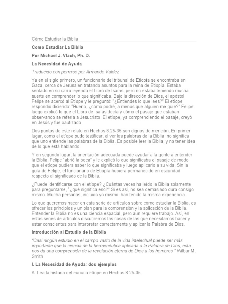 Como Estudiar La Biblia Pdf Hermenéutica Biblia