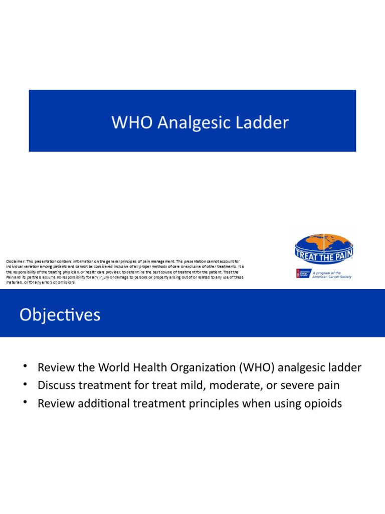 WHO Analgesic Ladder Guide | PDF | Analgesic | Opioid
