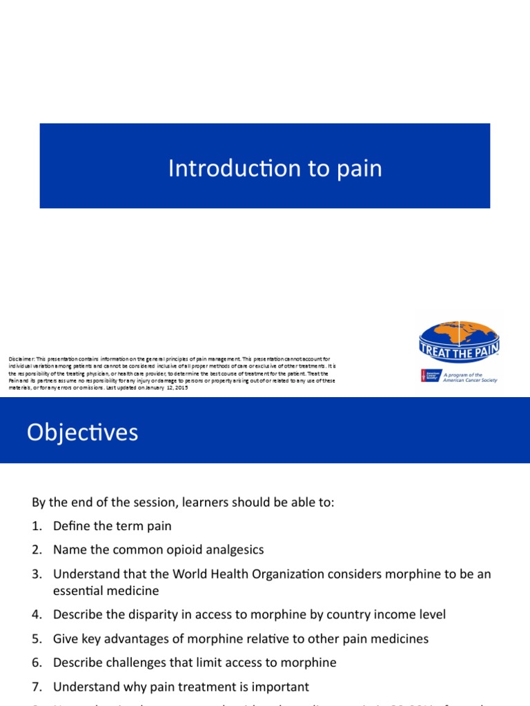 Introduction To Pain | Download Free PDF | Opioid | Pain Management