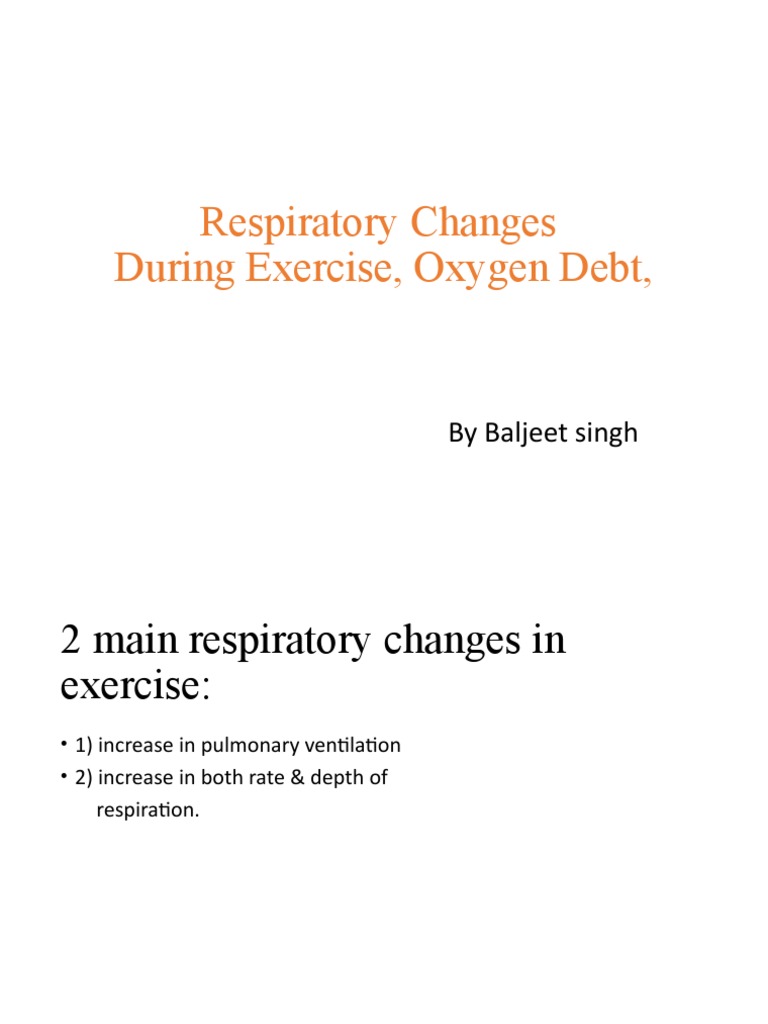 Regulation of Respiration During Exercise | Download Free PDF ...