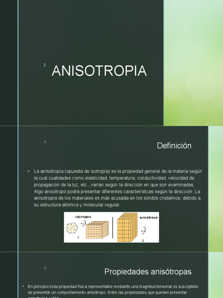 ANISOTROPIA | PDF | Química | Anisotropía