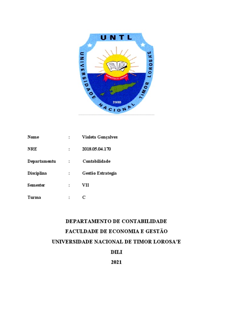 Departamento de Contabilidade Faculdade de Economia E Gestão ...