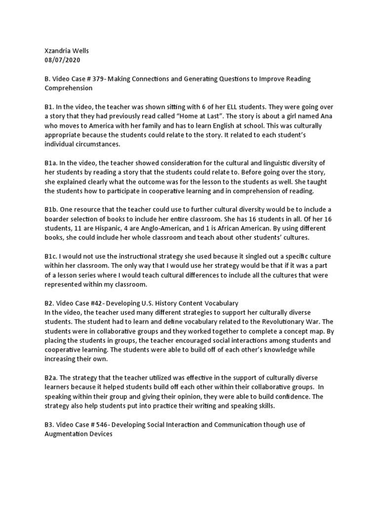 Performance Task For Diversity and Inclusion Parts B and C | PDF ...