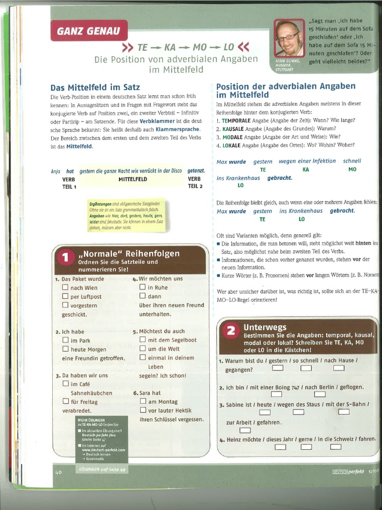 Te Ka Mo Lo | TeKaMoLo: The When, How, Where and Why of German Sentence ...