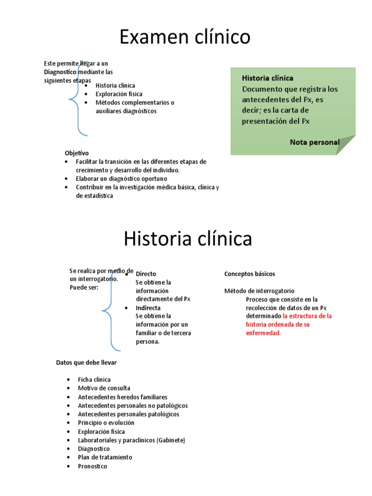 Examen Clinico | PDF | Clínica | Historial médico
