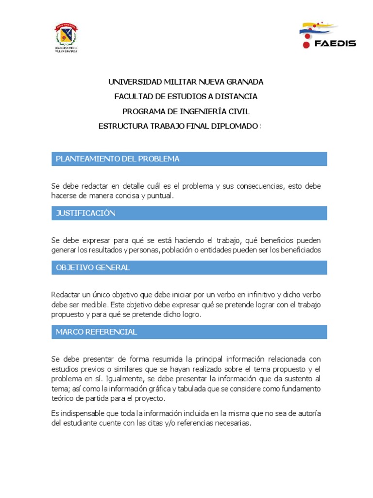 Estructura Trabajo Final de Diplomado Estructuras de Contencion | PDF | Información | Planificación
