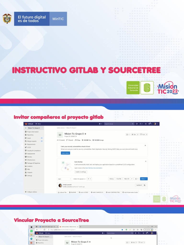 Instructivo Gitlab y Sourcetree | PDF