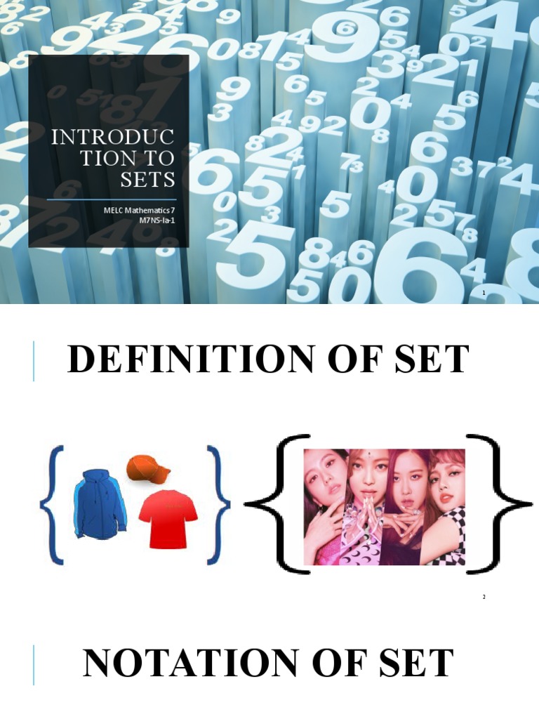 Introduc Tion To Sets: MELC Mathematics 7 M7NS-Ia-1 | PDF | Set ...