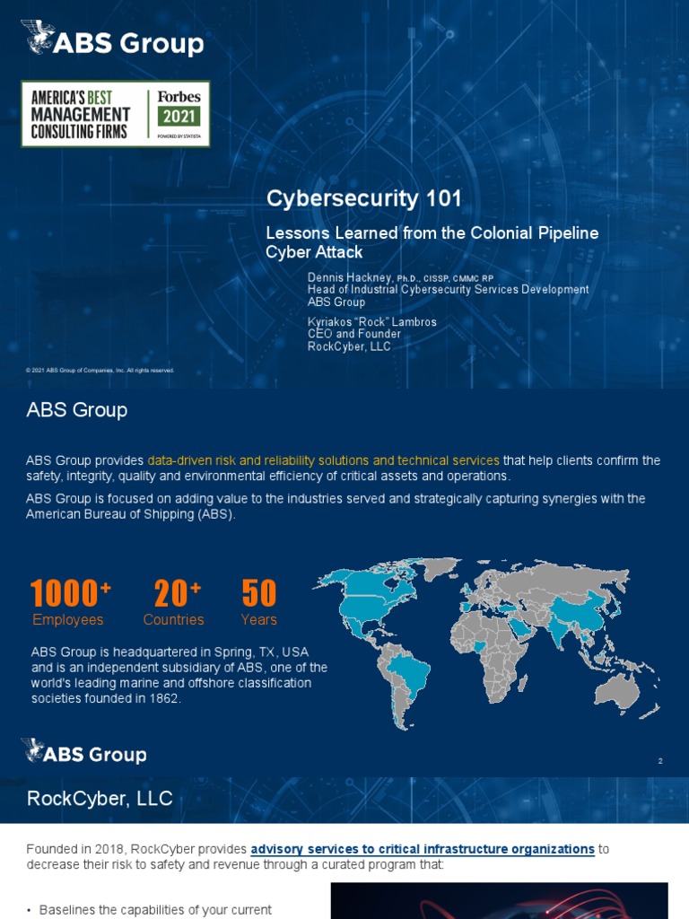 Lessons Learned From The Colonial Pipeline Cyber-Attack | PDF | Security | Computer Security