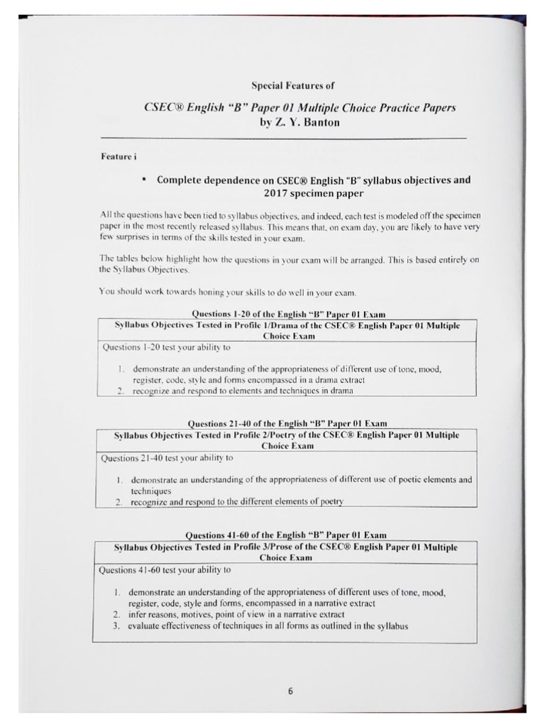Literary Devices CSEC Eng B | PDF