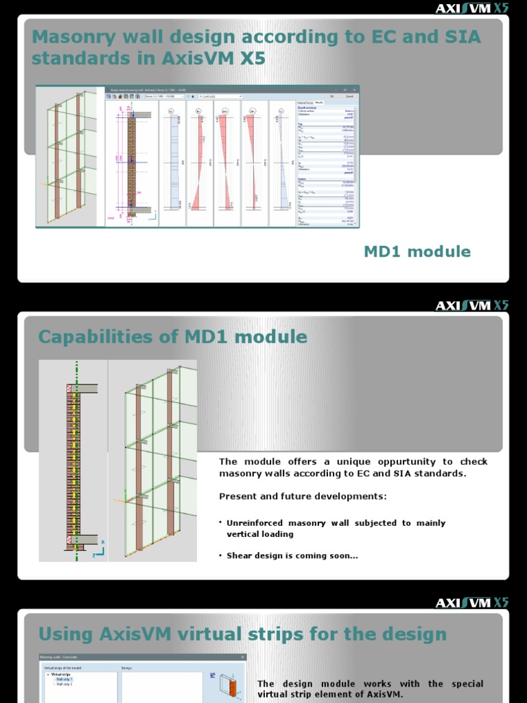 Masonry Design in AxisVM X5 | PDF | Buckling | Mechanical Engineering