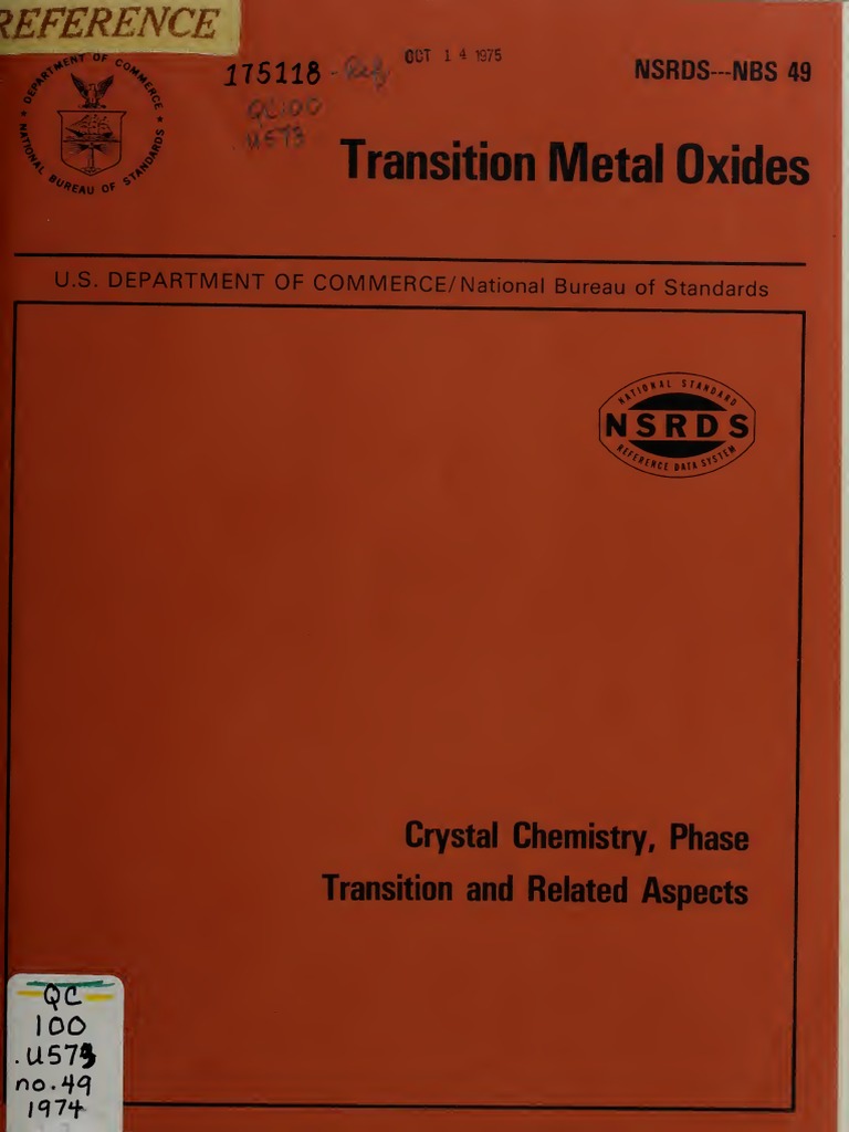 Transition Metal Oxides - Crystal Chemistry, Phase Transition and ...