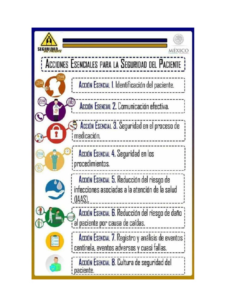 8 Acciones Esenciales para La Seguridad Del Paciente | PDF