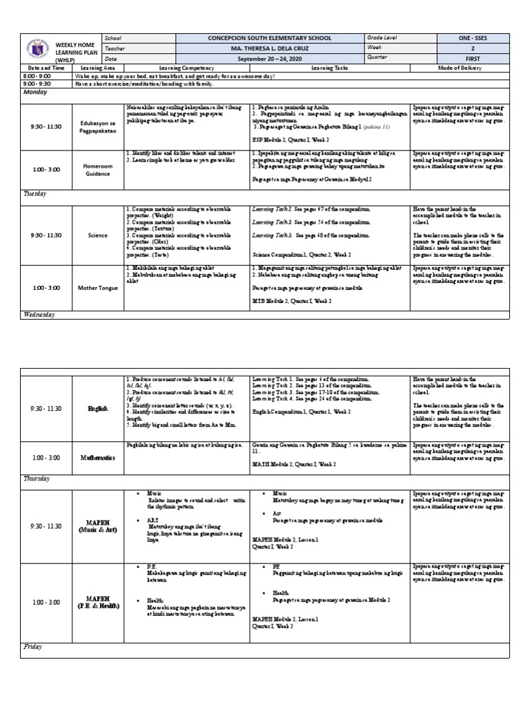 WHLP 1 Sses Q1 W2 | PDF