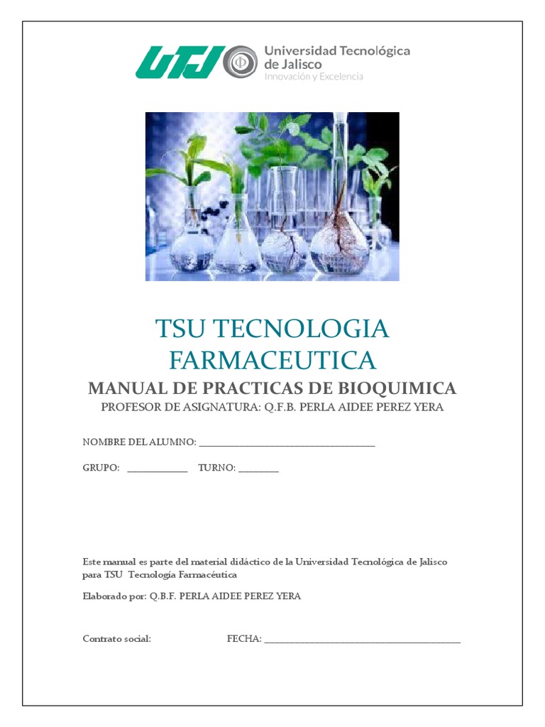 Portada Manual Bioquimica 2019 | PDF | Laboratorios