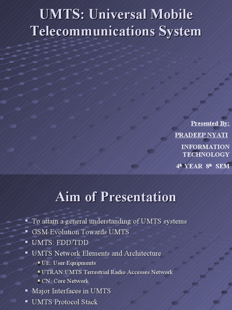 UMTS: Universal Mobile Telecommunications System | PDF | Mobile ...