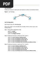 14.3.11 Packet Tracer - Implement Port Security | PDF | Network Interface Controller | Network ...