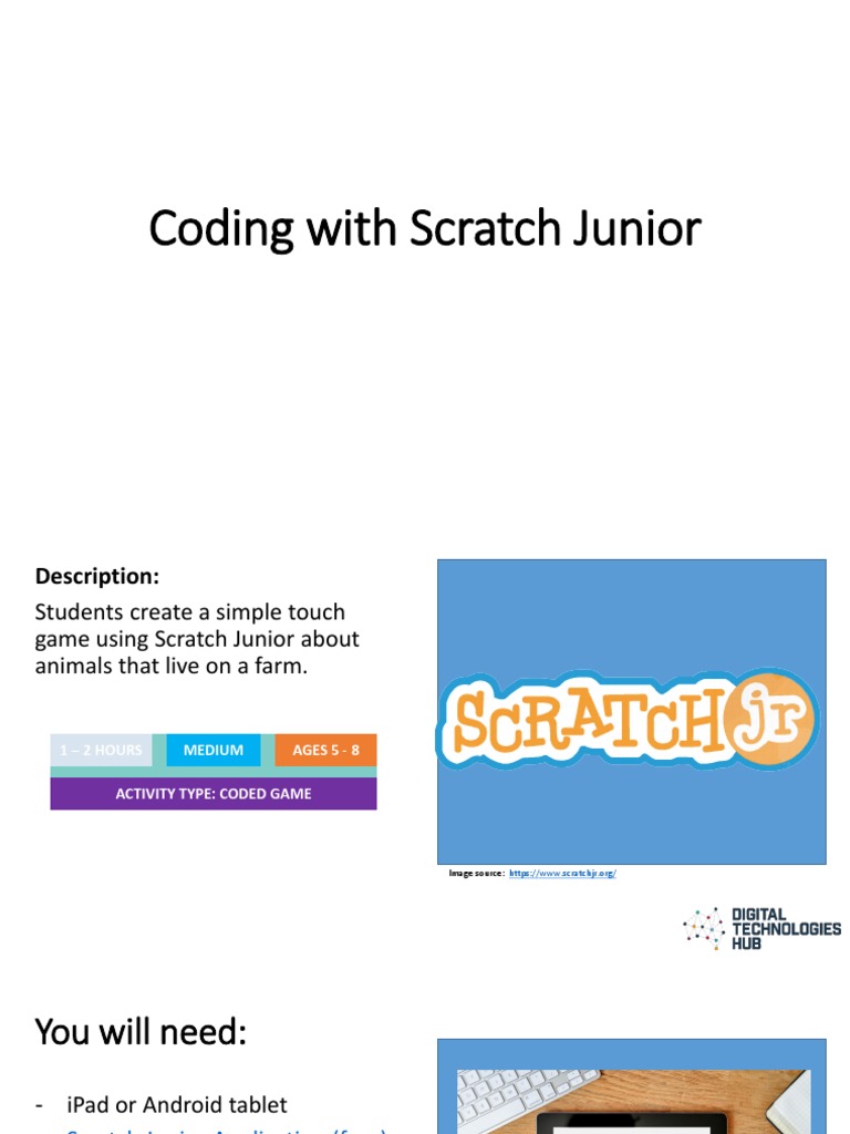 Create a Farm Animal Touch Game with Scratch Junior | PDF | Scratch ...