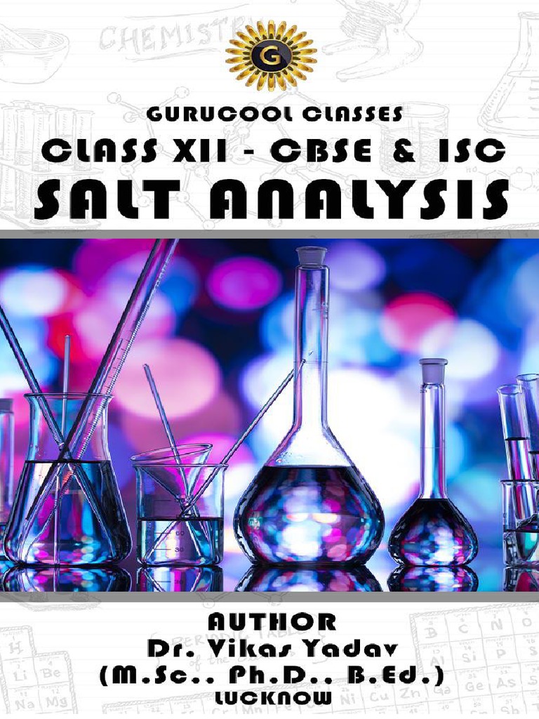 Salt Analysis For Class XII - by Dr. Vikas Yadav | PDF