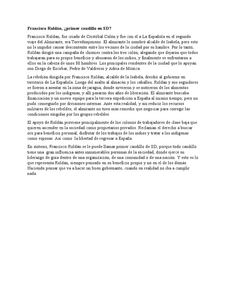 La rebelión de Francisco Roldán: el primer desafío a la autoridad de ...