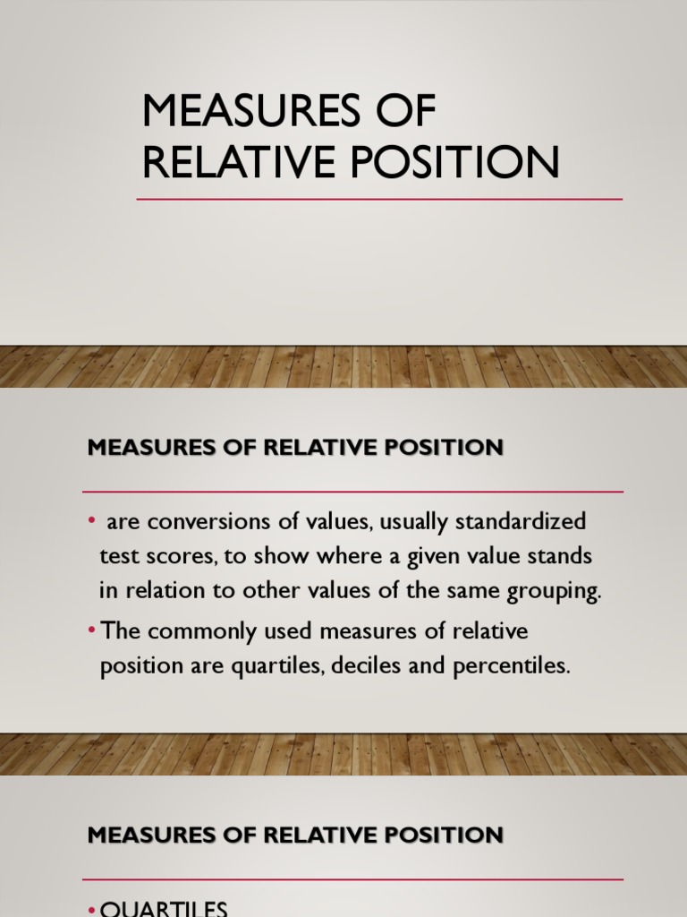 Measures of Relative Position | PDF | Standard Score | Percentile