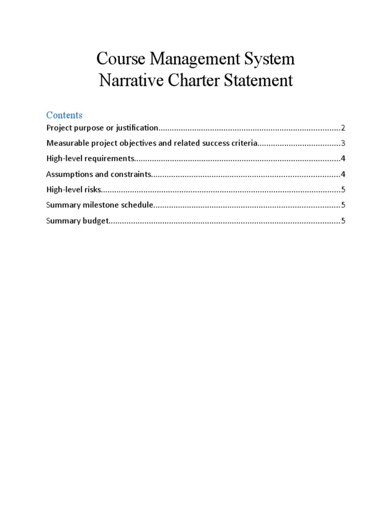 Narrative Charter Statement | PDF | Teachers | Computing