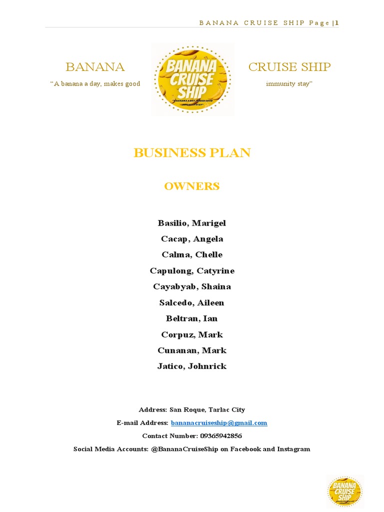 12 Socrates. Group 4. Banana Cruise Ship | PDF | Bookkeeping | Drink