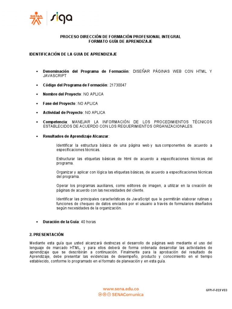 Guía para Diseñar Páginas Web HTML | PDF | HTML | Red mundial