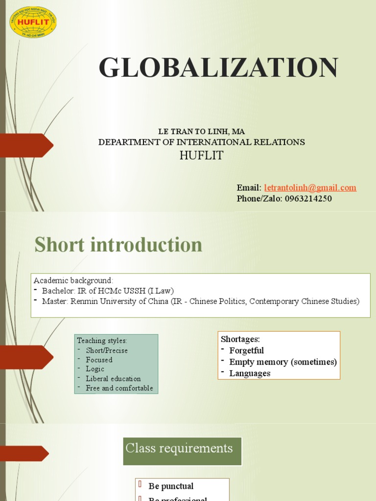 Lesson 1 - Introduction of Globalization | PDF | Globalization