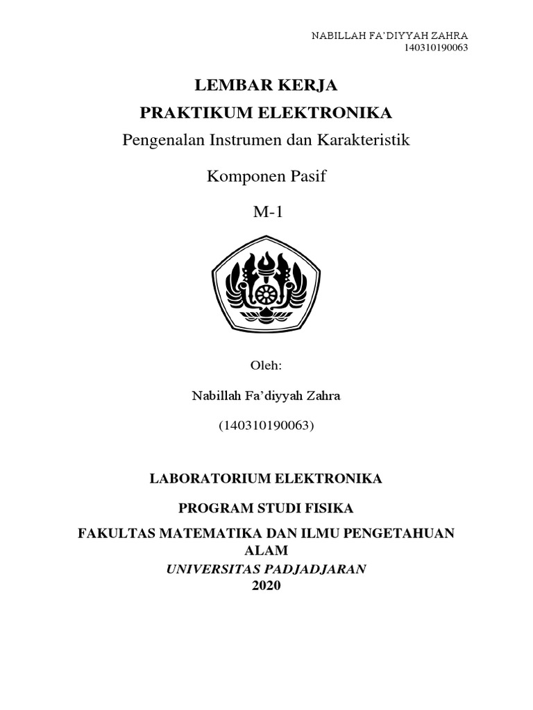 LK M1 (Modul 1) - NABILLAH FA'DIYYAH ZAHRA - 140310190063 | PDF