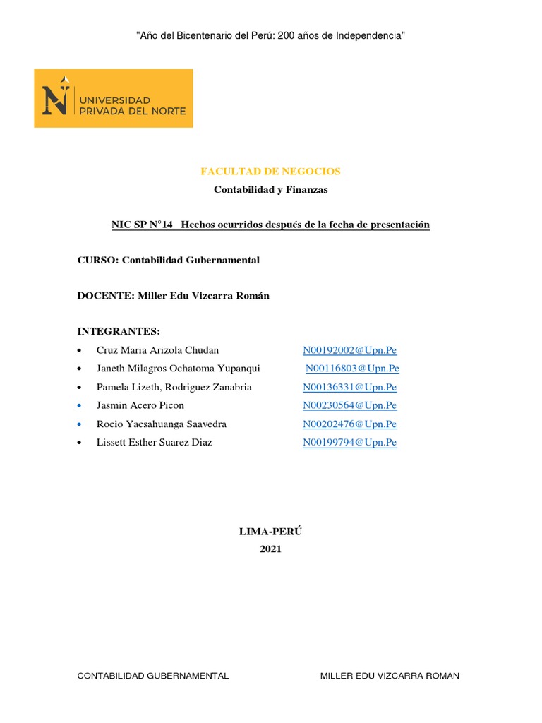 Nicsp 14 | PDF | normas internacionales de INFORMACION FINANCIERA ...