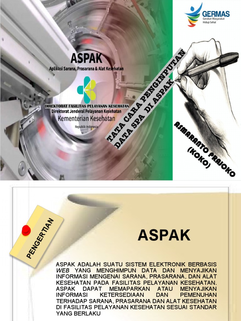 Tata Cara Penginputan Data Spa Aspak New Version Slide 1 | PDF