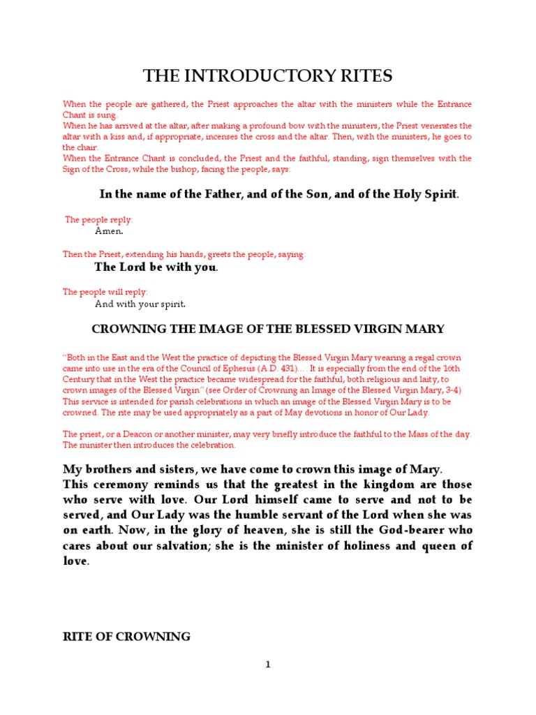 The Introductory Rites: Amen | Download Free PDF | Mary, Mother Of ...