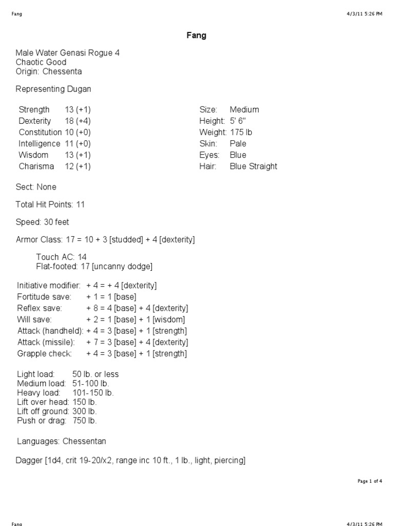 Preview of "Fang | PDF | Role Playing Games | Leisure