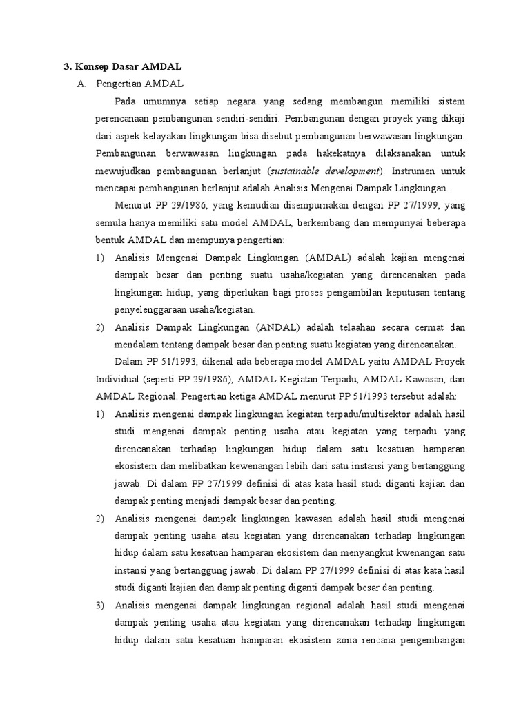Konsep Dasar AMDAL | PDF