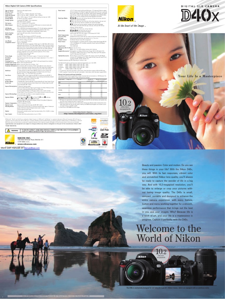 D40X | PDF | Autofocus | Camera