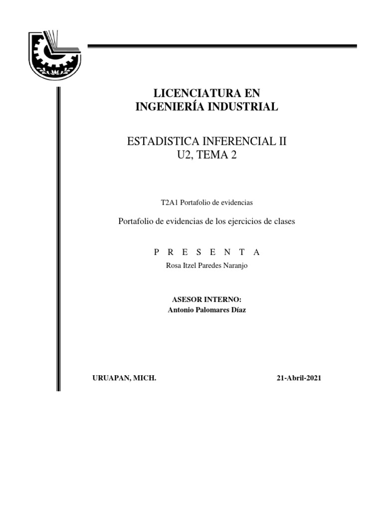 T2A1 Portafolio de Evidencias - Rosa Itzel Paredes Naranjo | PDF ...