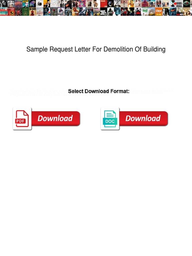 Sample Request Letter For Demolition of Building | PDF | Communication