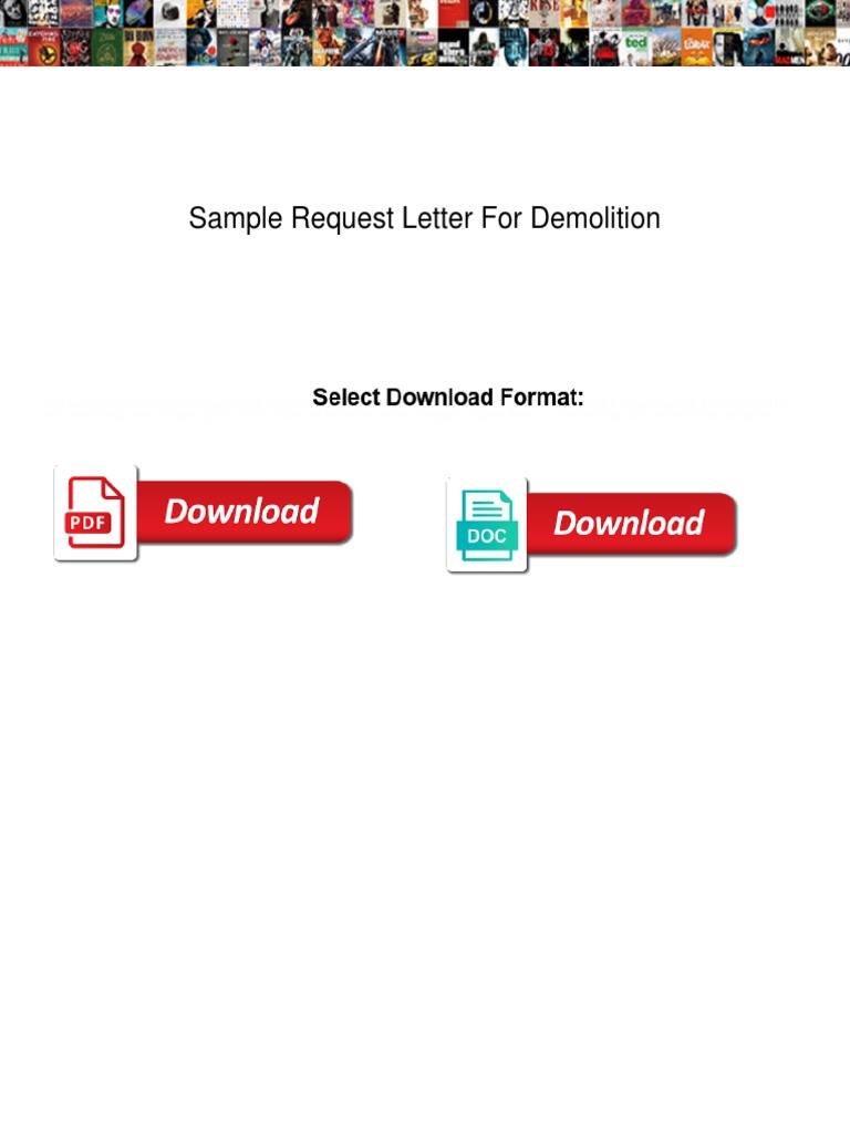 Sample Request Letter For Demolition | PDF | Employment | Real Estate ...