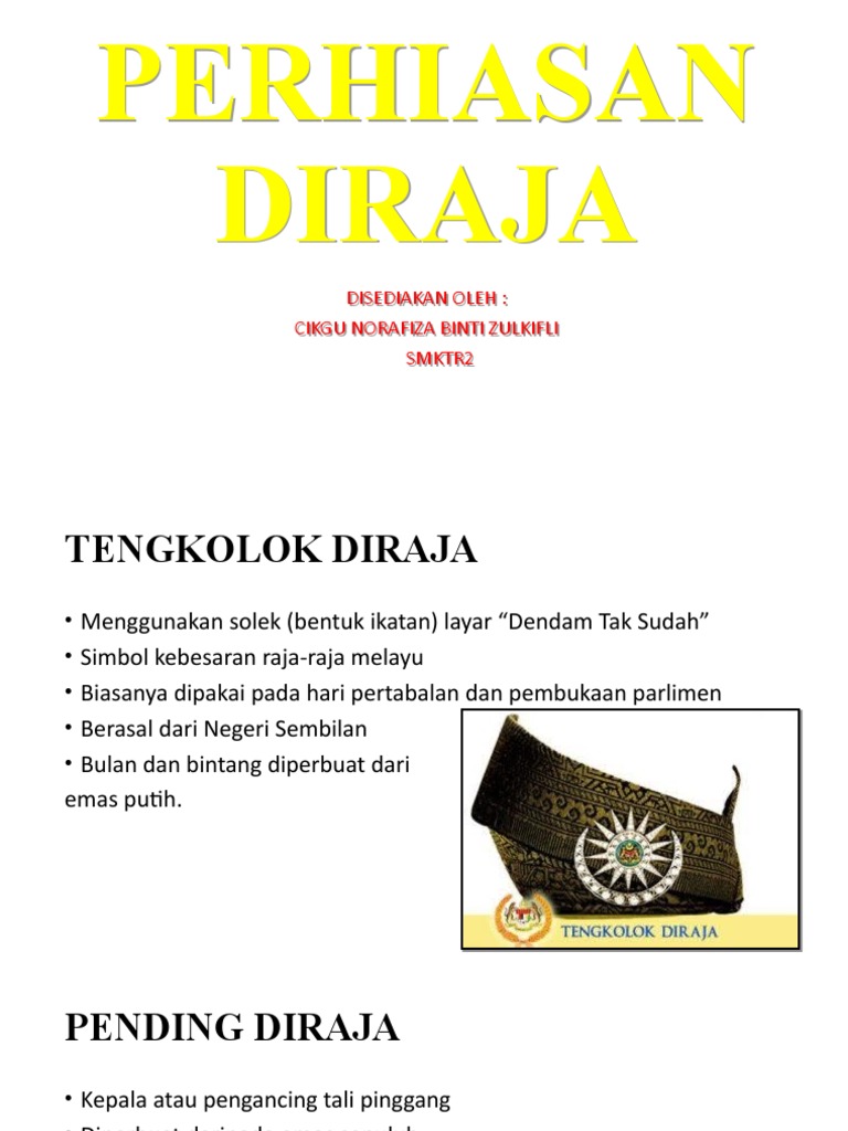 Nota Modul Tajuk 1 - Perhiasan Diraja | PDF