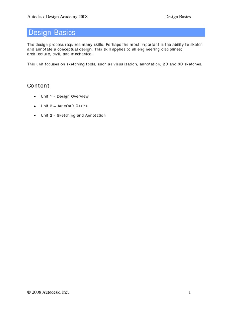 Design Basics | PDF | Auto Cad | Design