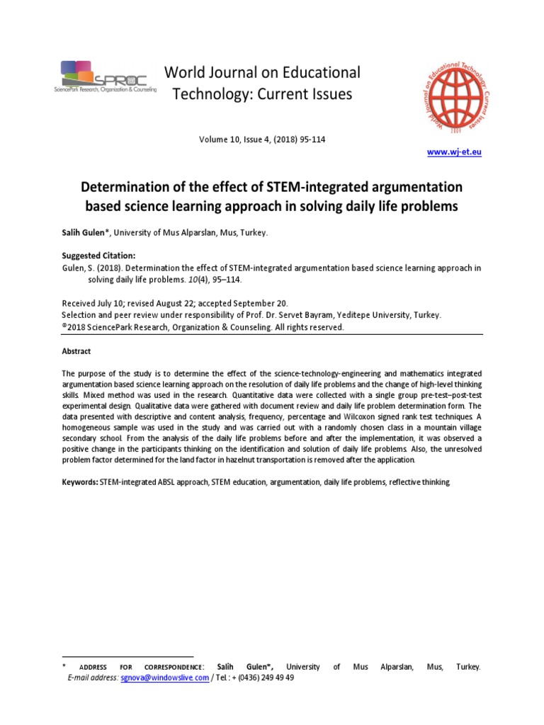 World Journal On Educational Technology: Current Issues | PDF | Science ...