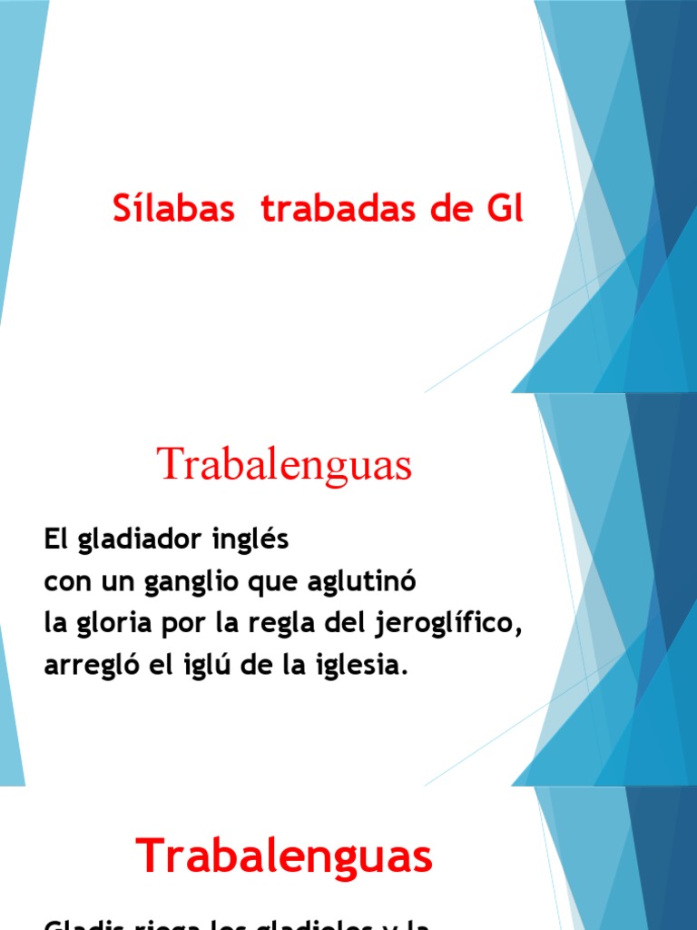 Sílabas Trabadas de GL | PDF | Ciencias sociales | Hogar, jardinería y ...