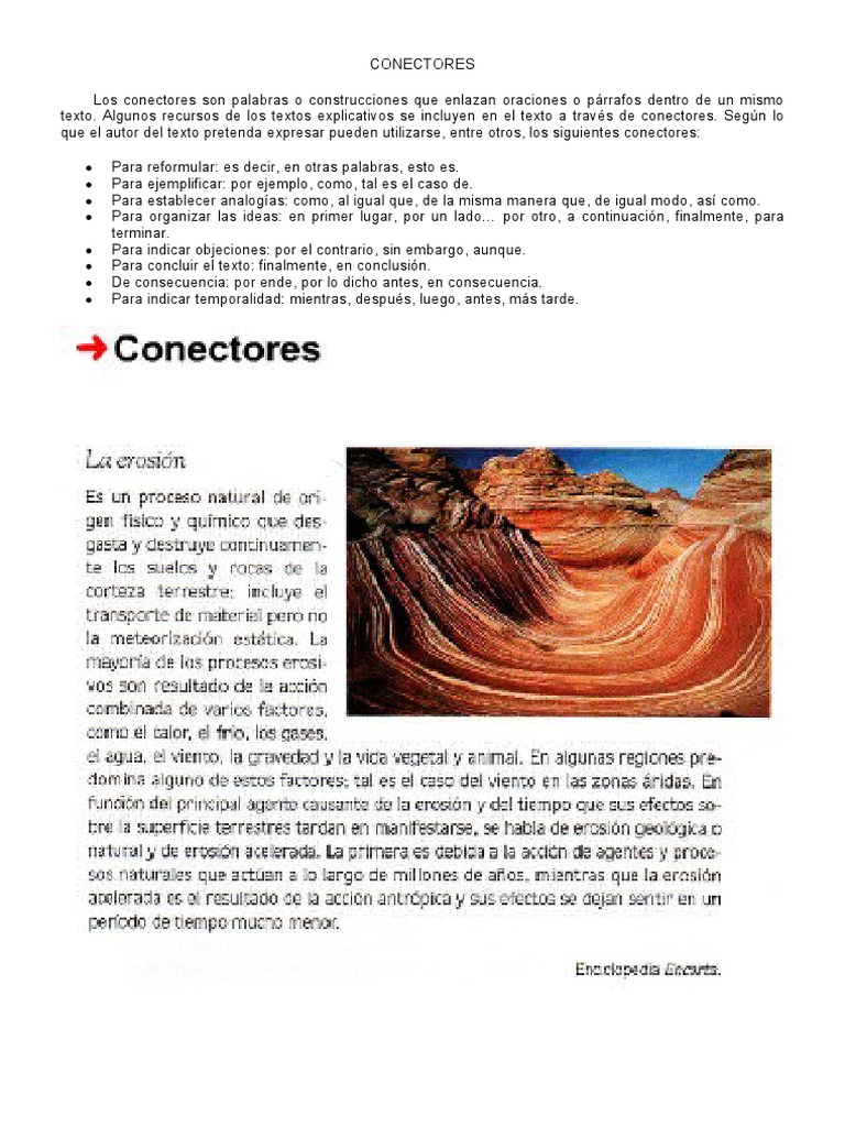 Tipos de Conectores en Textos Explicativos | PDF | Artes del Lenguaje y ...
