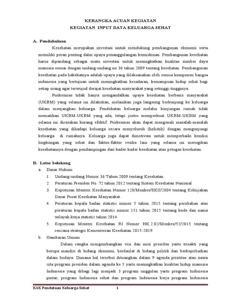 KAK Input Data Ks | PDF