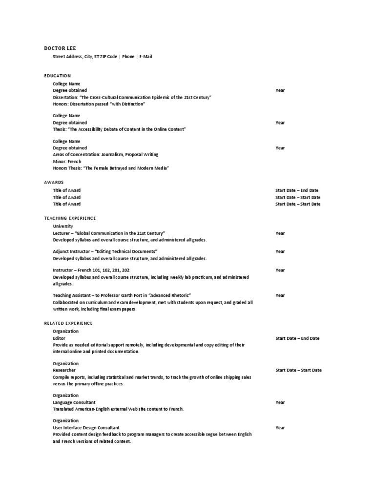 CV Scribd | PDF | Thesis | Academic Degree