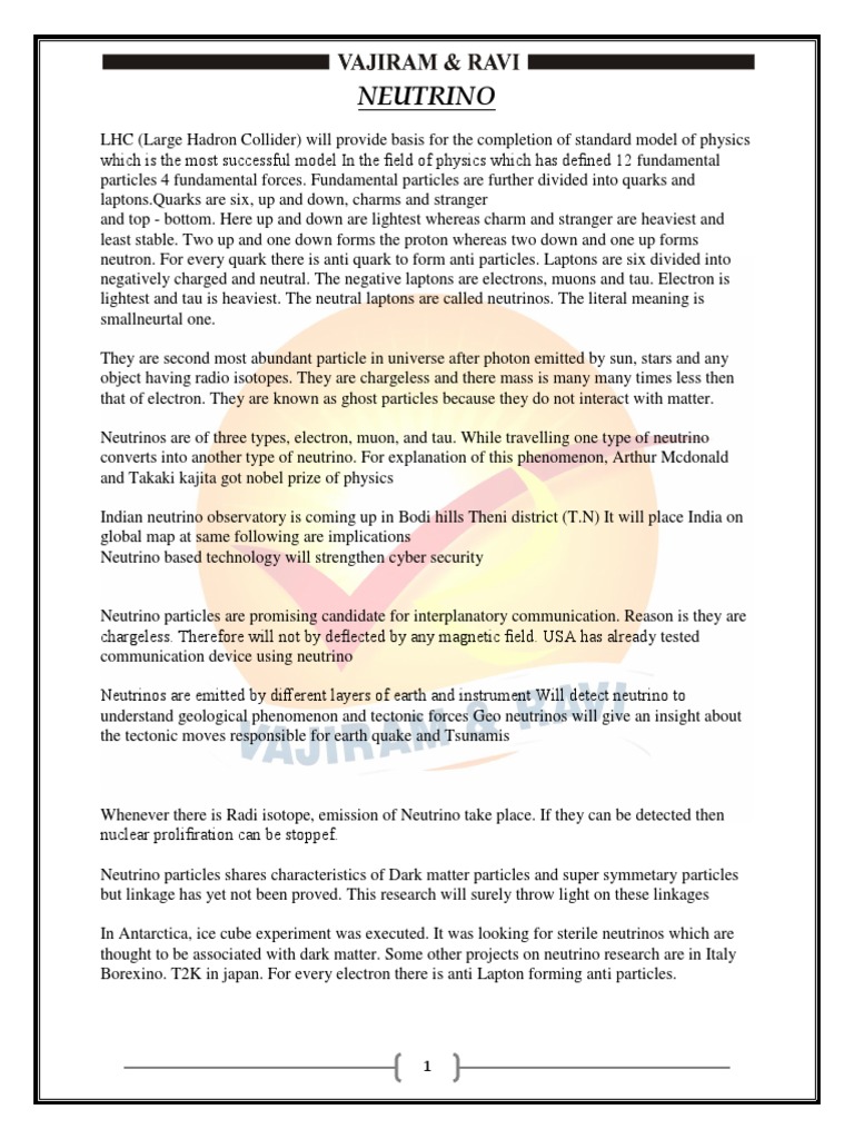 Ayaz Sir 2 | PDF | Neutrino | Elementary Particle