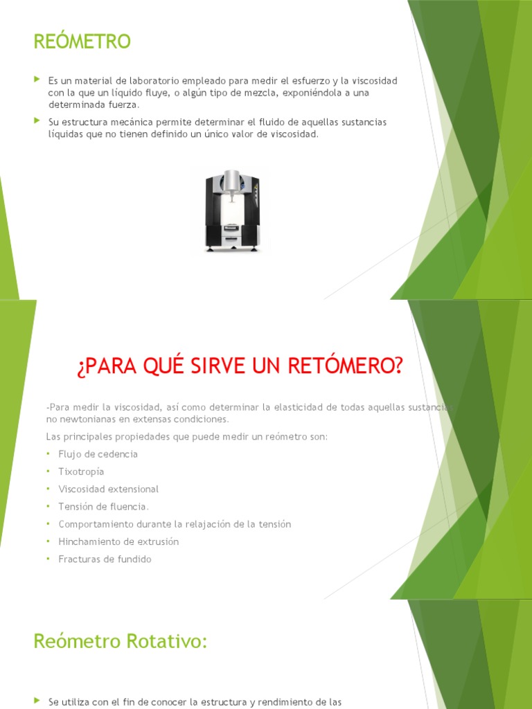 Reómetro: Medición de Viscosidad y Flujo | PDF