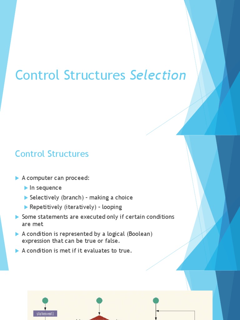 5.control Structures Selection | PDF | Boolean Data Type | Control Flow